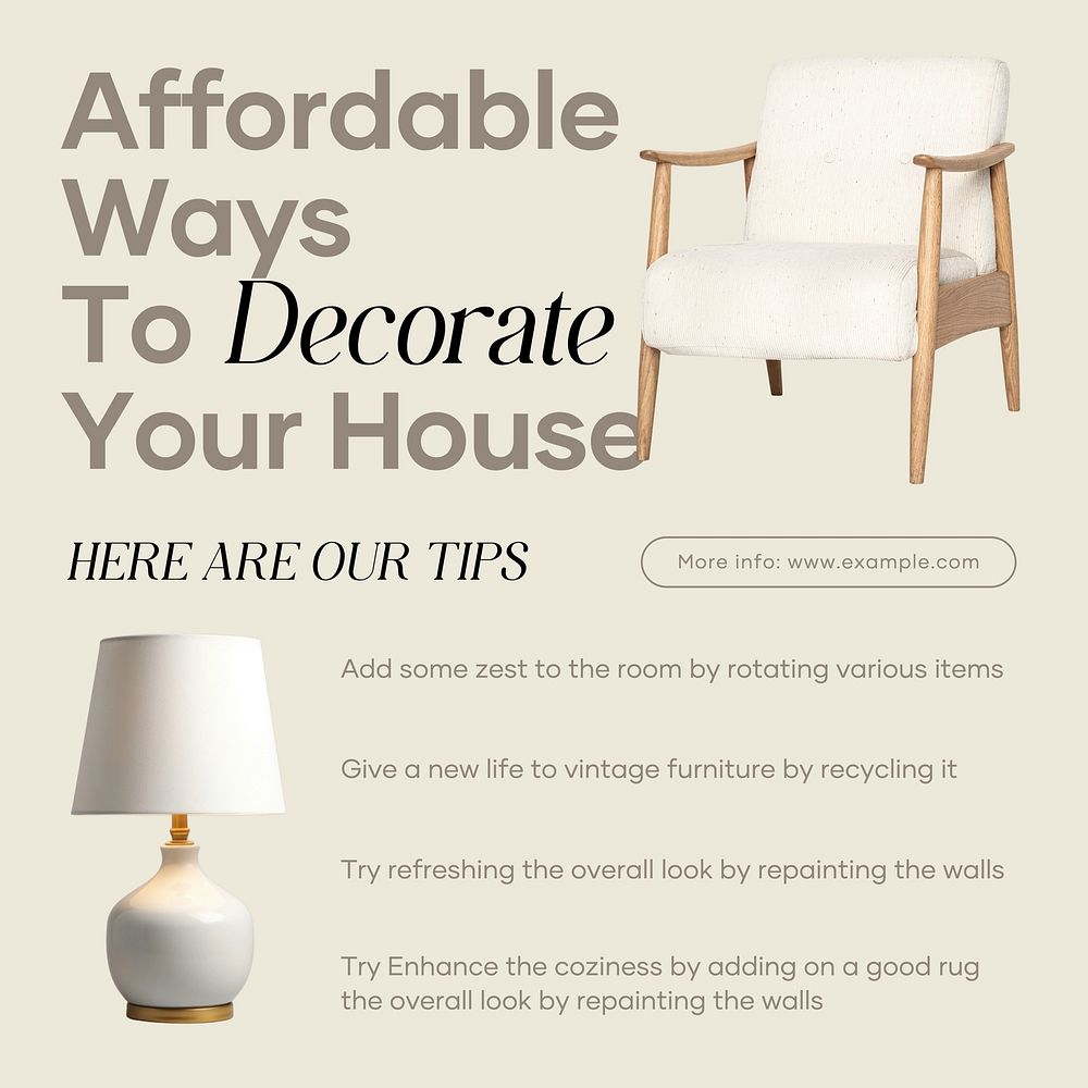 Home decoration guide Instagram post | Free Photo - rawpixel
