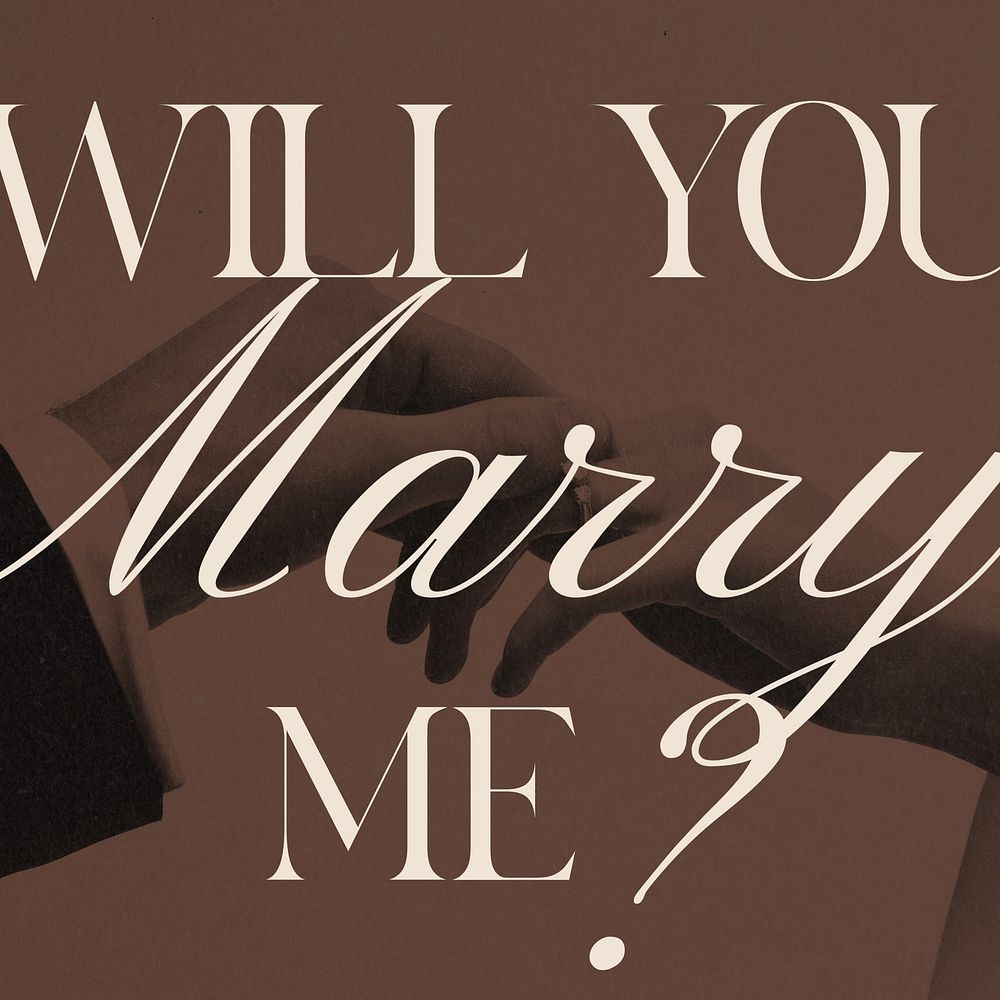 Marry me Instagram post template | Free Photo - rawpixel