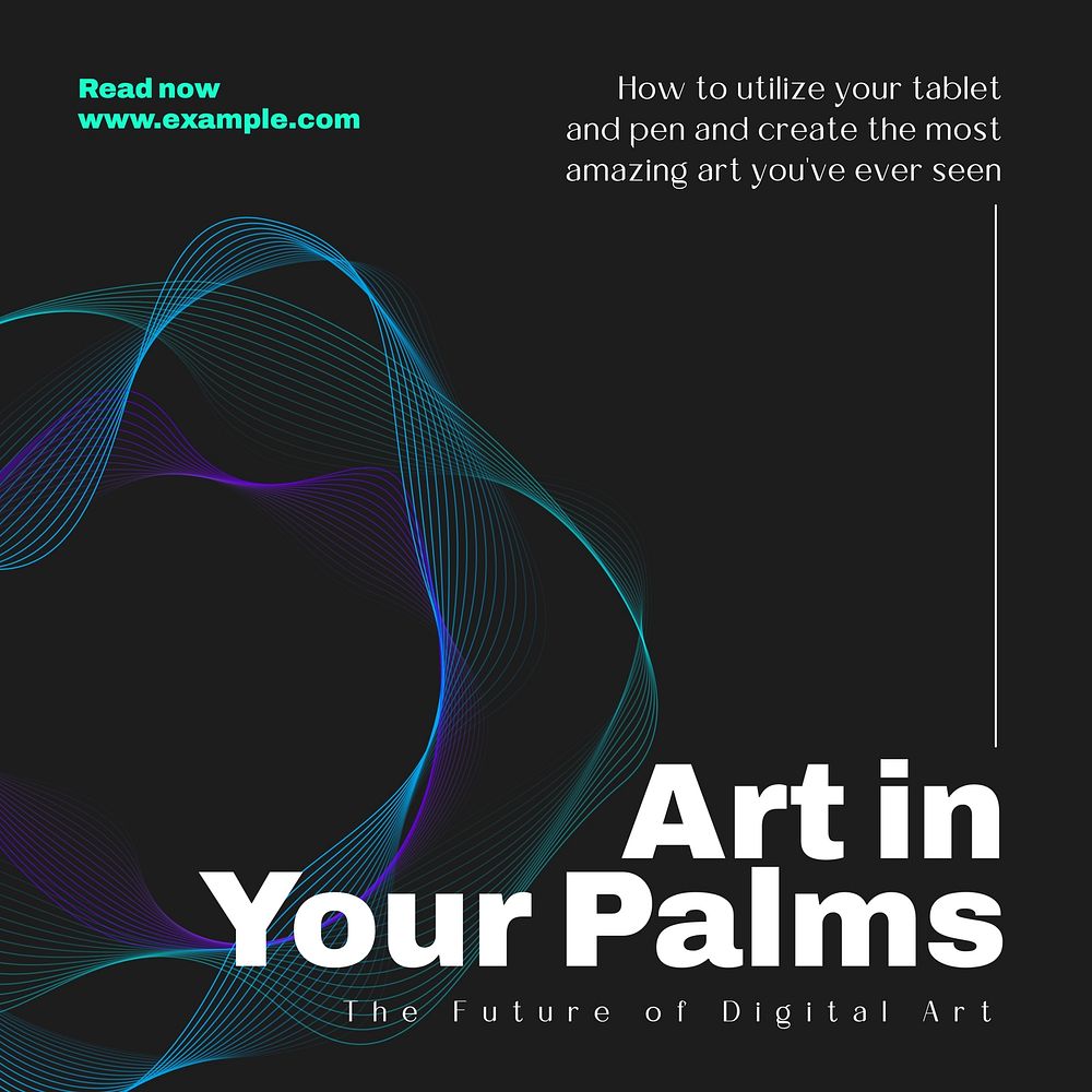 Digital art Facebook post template | Free Photo - rawpixel