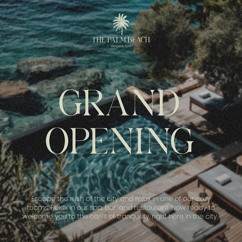 Grand opening Instagram post template | Free Photo - rawpixel