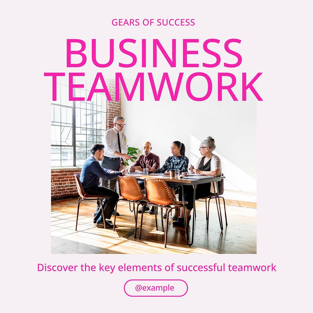 Business teamwork Instagram post template | Free Photo - rawpixel