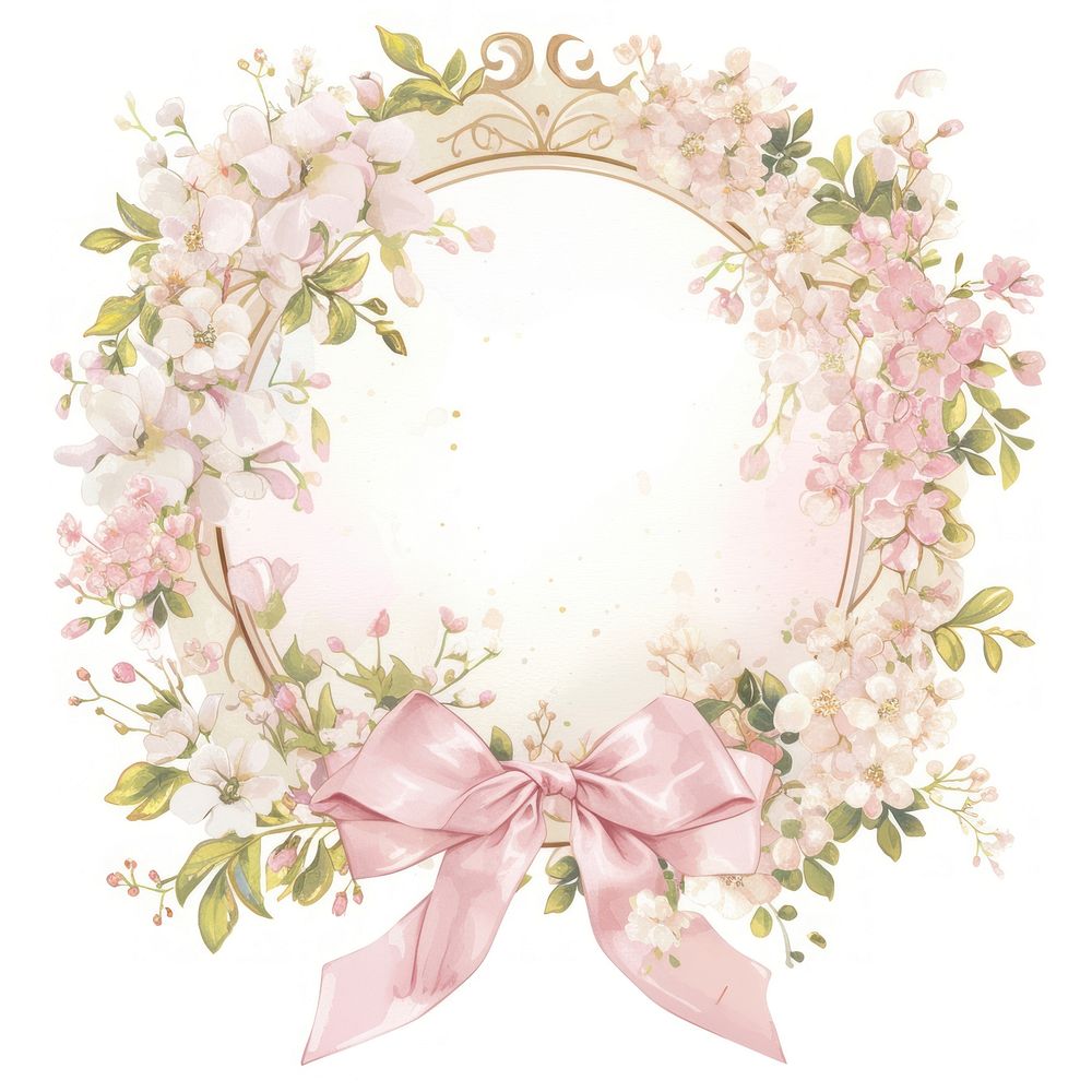 Coquette frame badge art blossom | Premium Photo Illustration - rawpixel