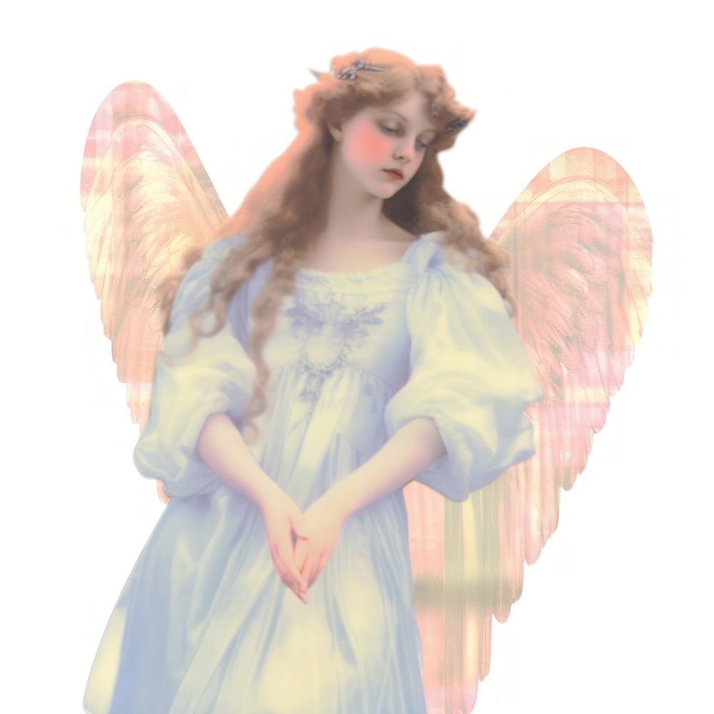 Holographic angel ripped paper archangel | Free Photo Illustration ...