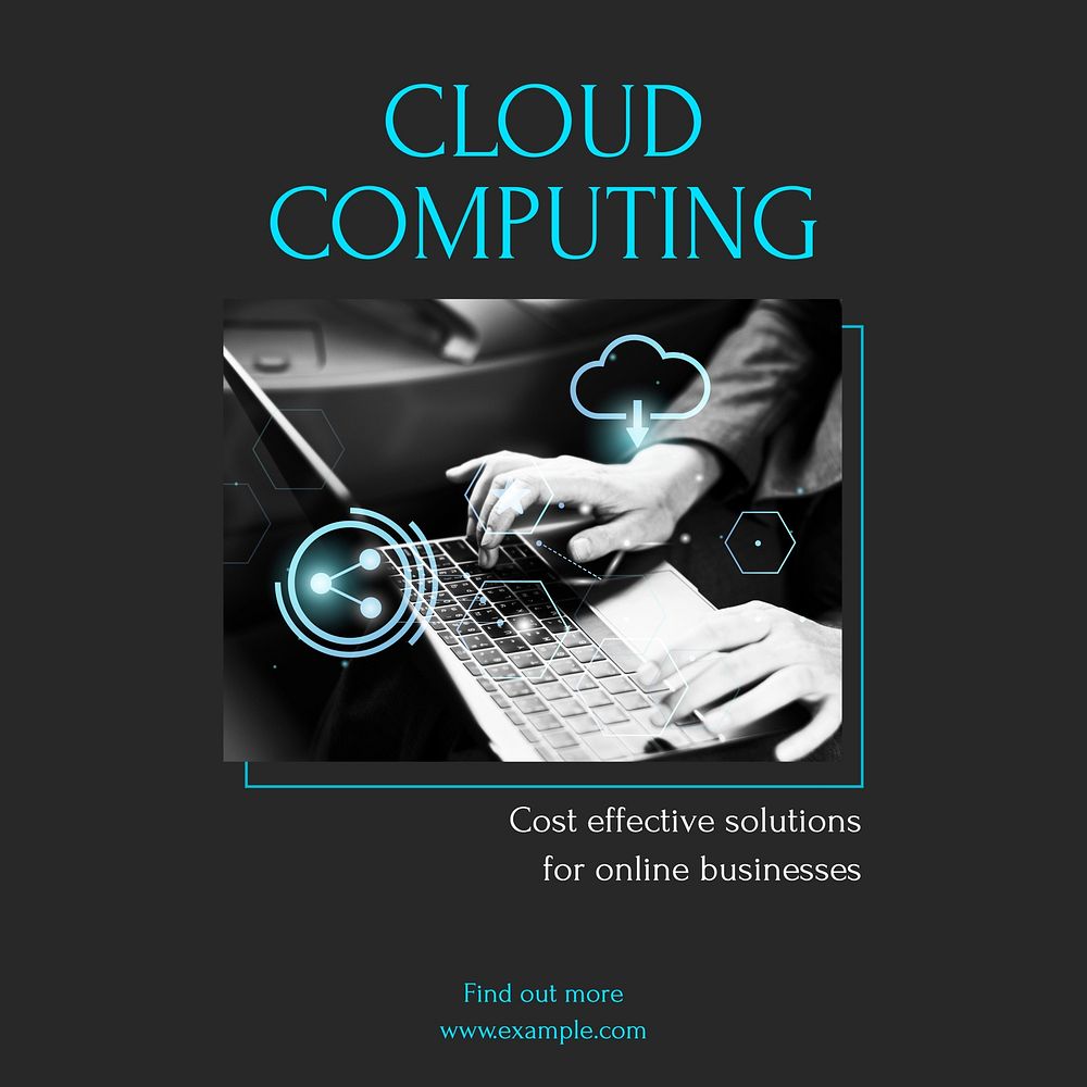 Cloud computing Instagram post template | Free Photo - rawpixel