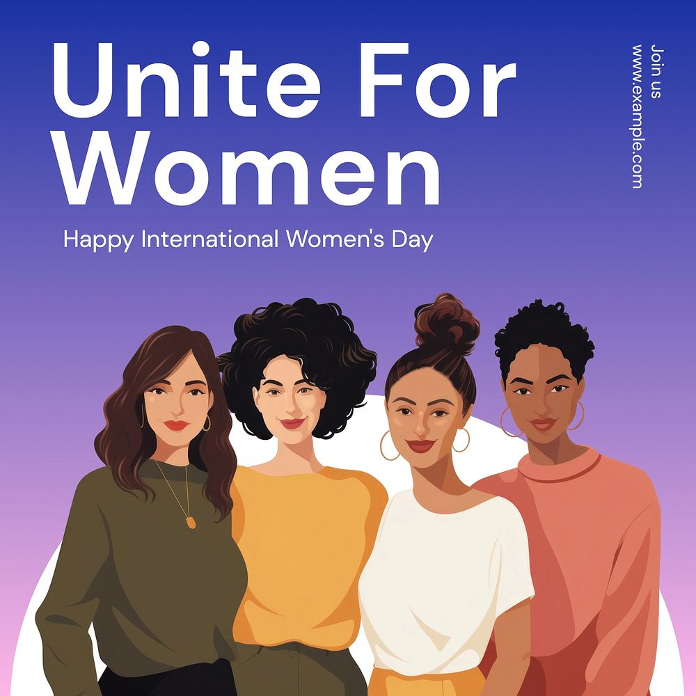 Unite women Facebook post template | Free Photo - rawpixel