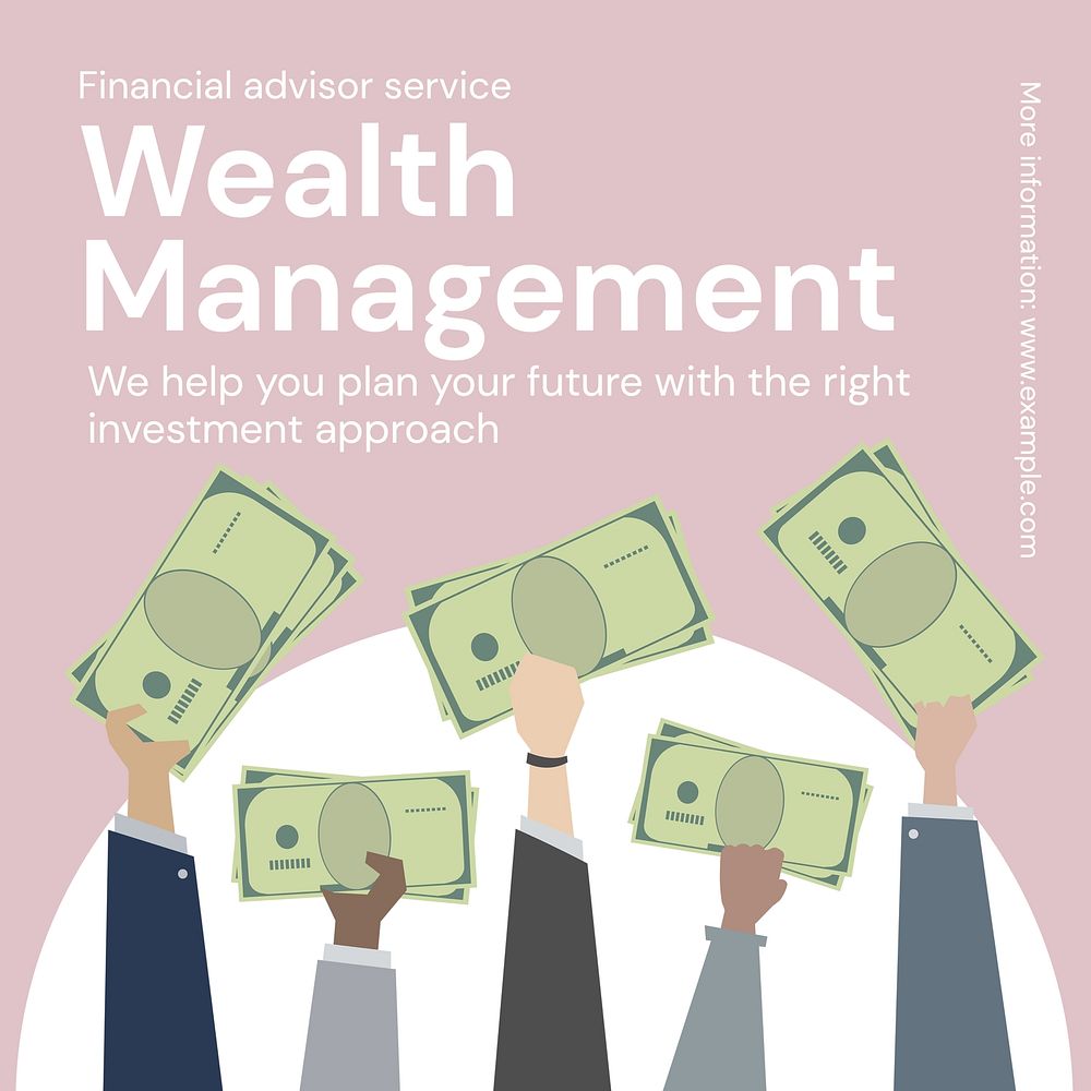 Wealth management Instagram post template | Free Photo - rawpixel