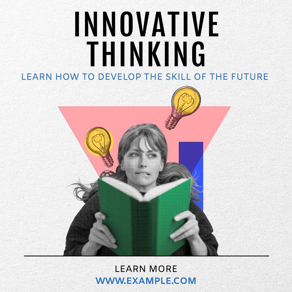 Innovative thinking Instagram post template | Free Photo - rawpixel