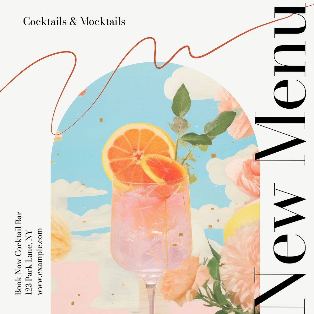 New menu Instagram post template | Free Photo - rawpixel