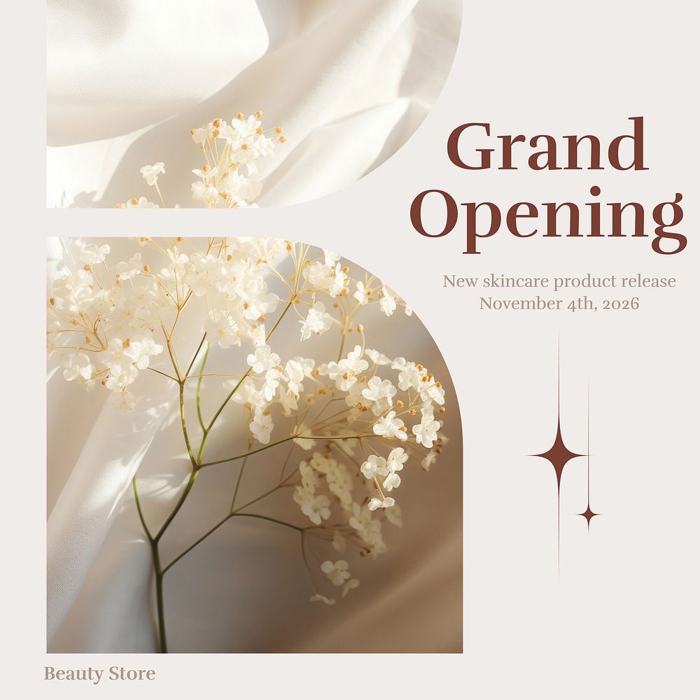 Grand opening Instagram post template | Free Photo - rawpixel