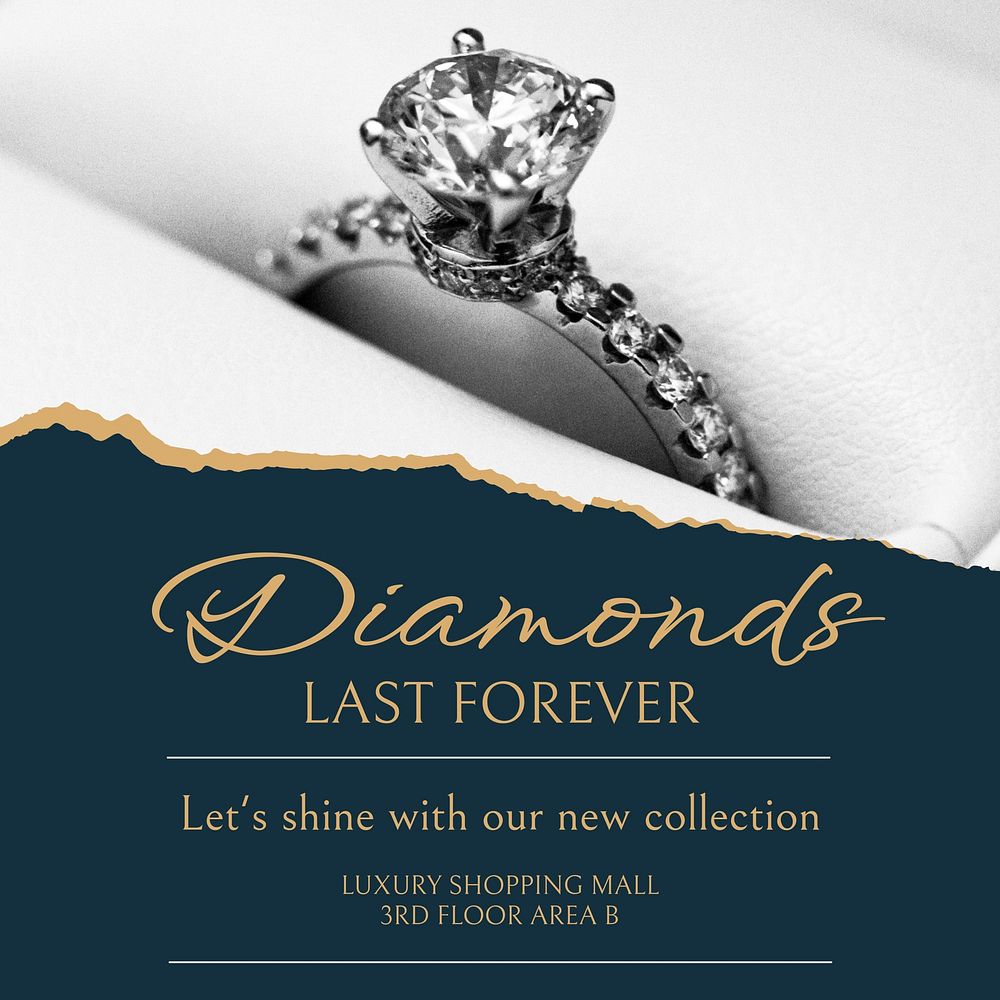 Diamonds Instagram post template | Free Photo - rawpixel