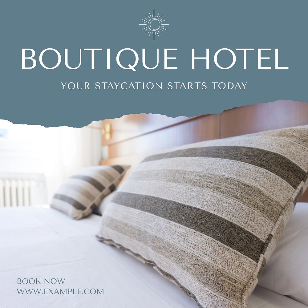 Boutique hotel Instagram post template | Free Photo - rawpixel