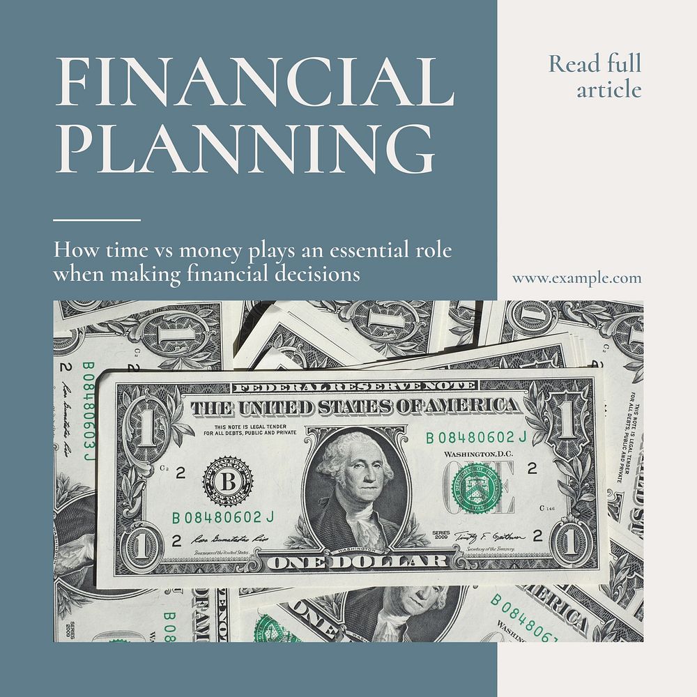 Financial planning Instagram post template | Free Photo - rawpixel