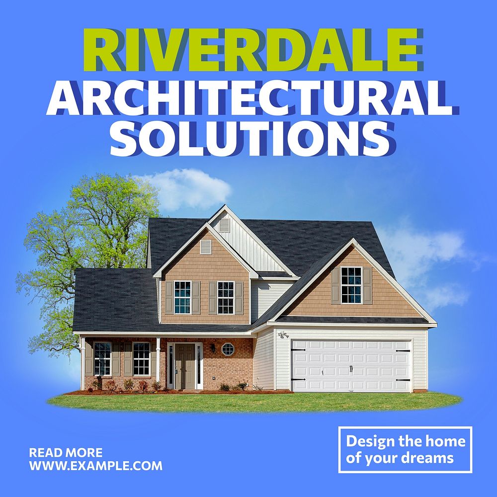 Architecture Instagram post template design | Free Photo - rawpixel