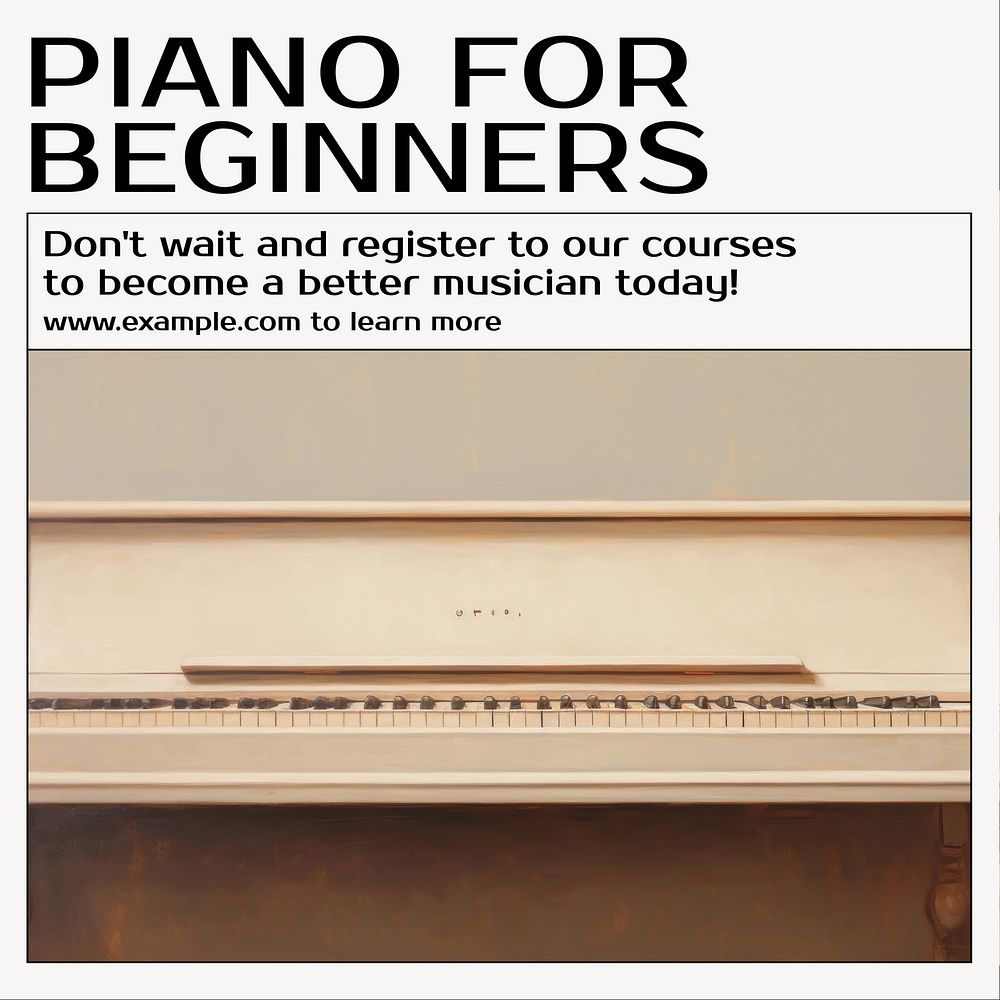 Piano class Instagram post template | Free Photo - rawpixel