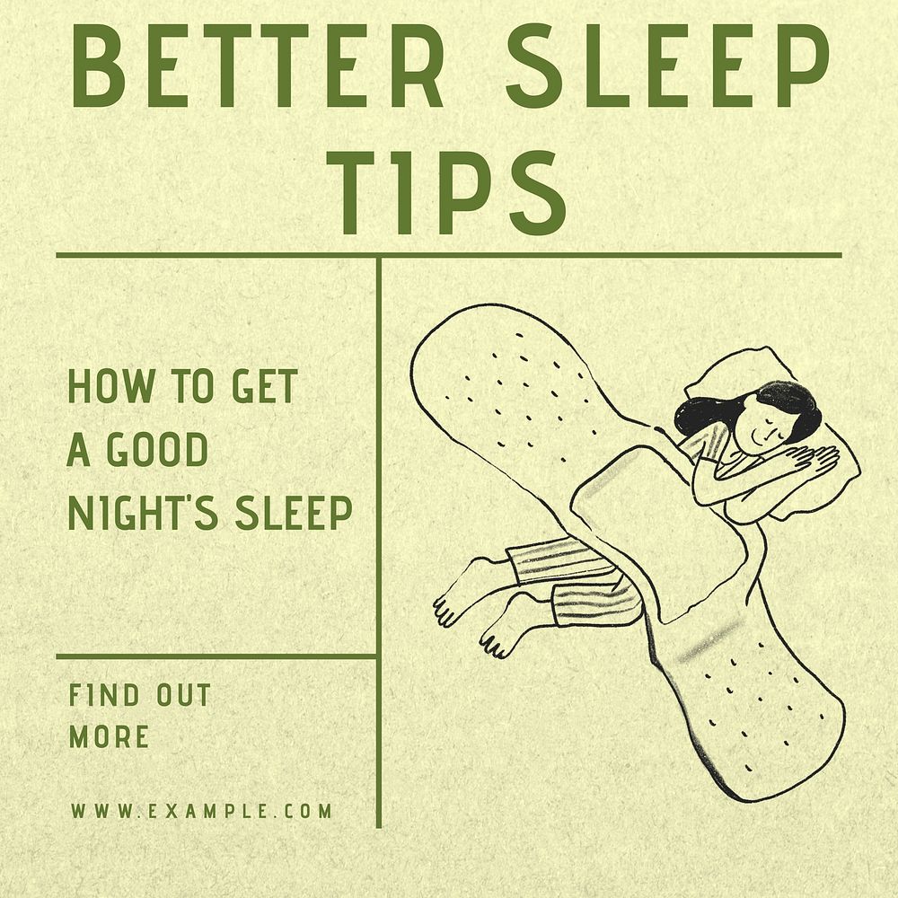 Better sleep tips Instagram post | Free Photo - rawpixel