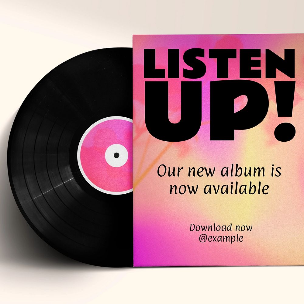 Listen Instagram post template design | Free Photo - rawpixel