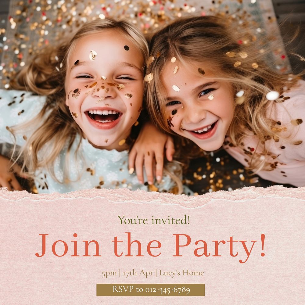 Join party Instagram post template | Free Photo - rawpixel