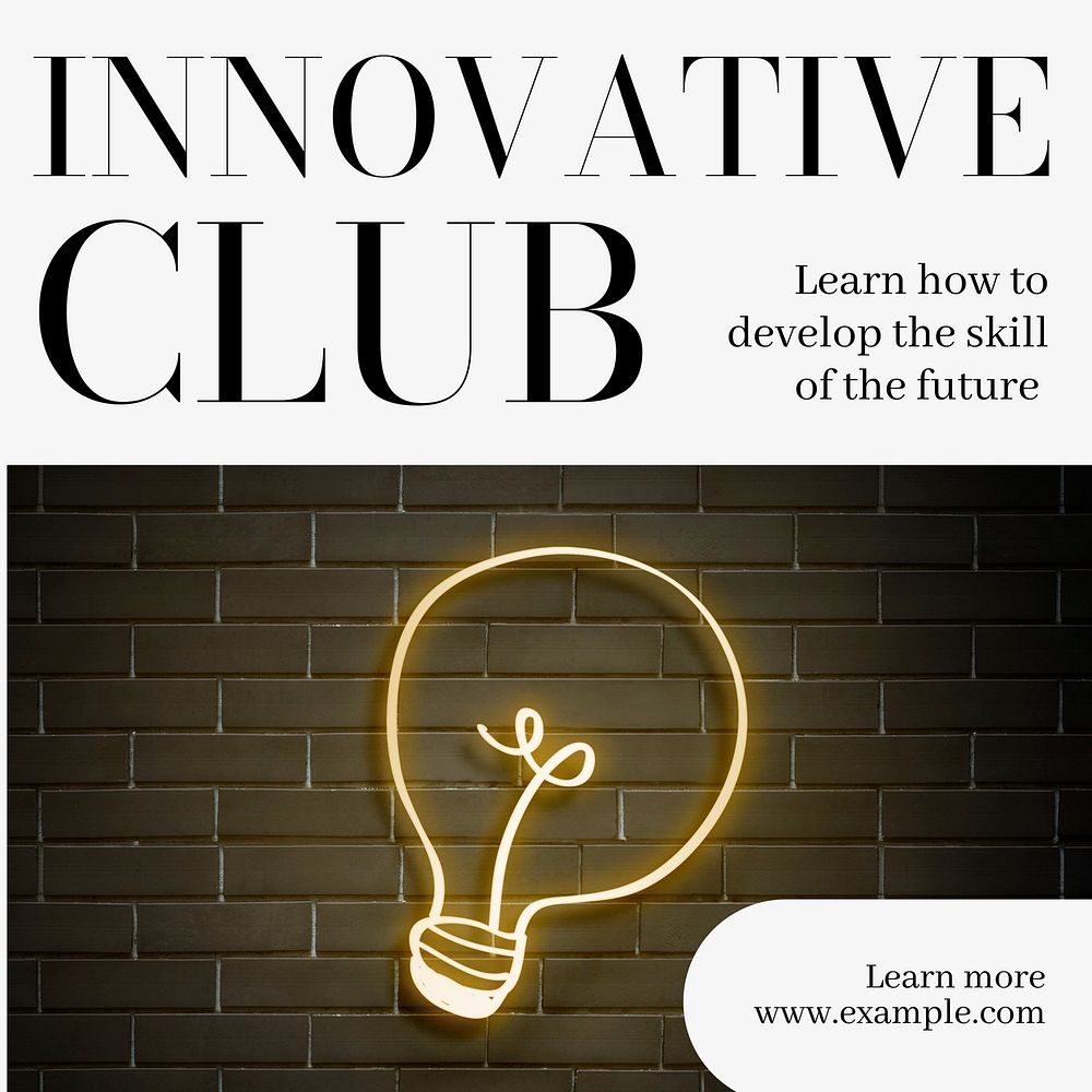 Innovative thinking Instagram post template | Free Photo - rawpixel