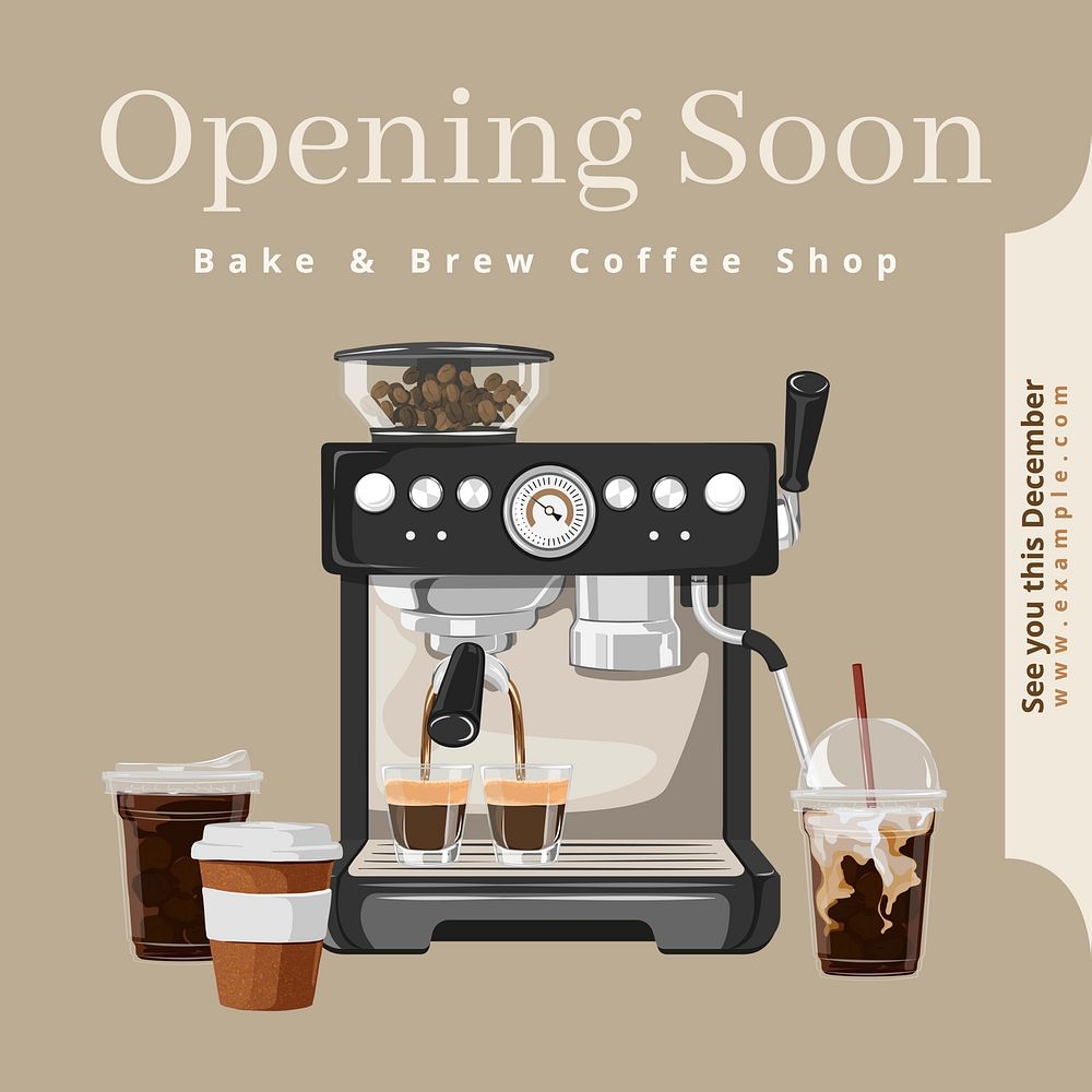 Opening soon Instagram post template | Free Photo - rawpixel