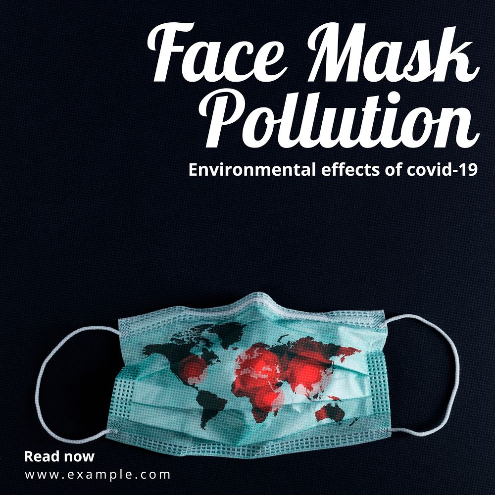 Face mask pollution Instagram post | Free Photo - rawpixel