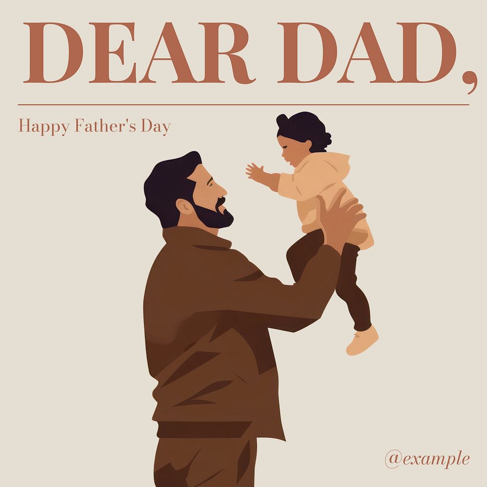Dear dad Instagram post template | Free Photo - rawpixel