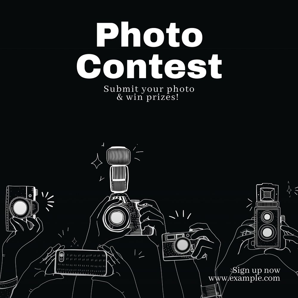 Photo contest Instagram post template | Free Photo - rawpixel