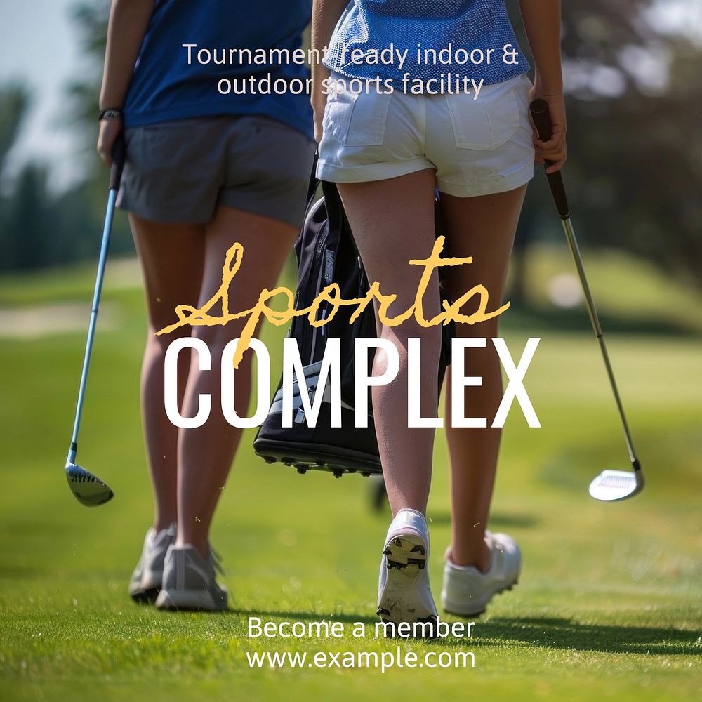 Sports complex Instagram post template | Free Photo - rawpixel