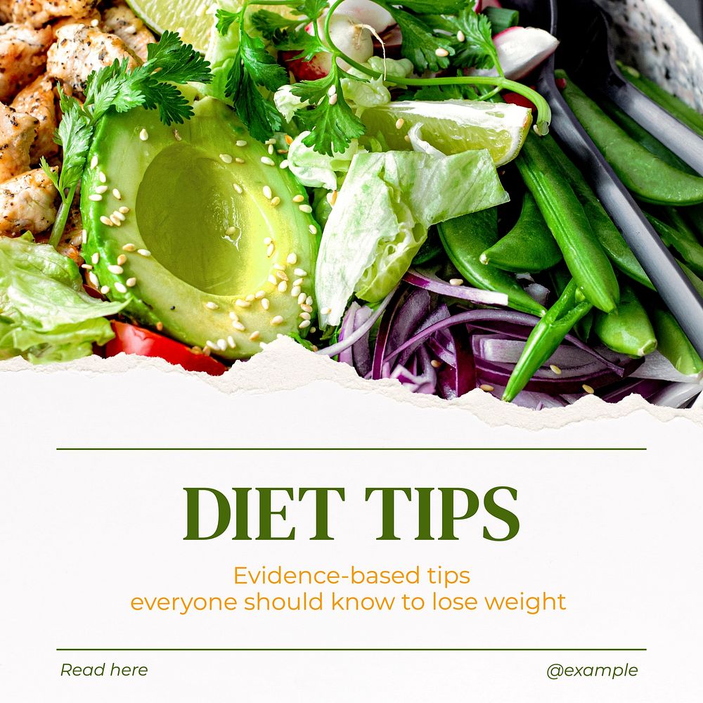 Diet tips Instagram post template | Free Photo - rawpixel