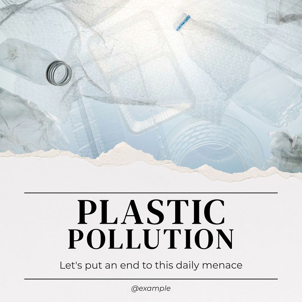 Plastic pollution Instagram post template | Free Photo - rawpixel