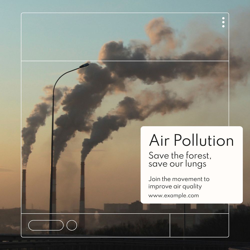 Air pollution Instagram post template | Free Photo - rawpixel