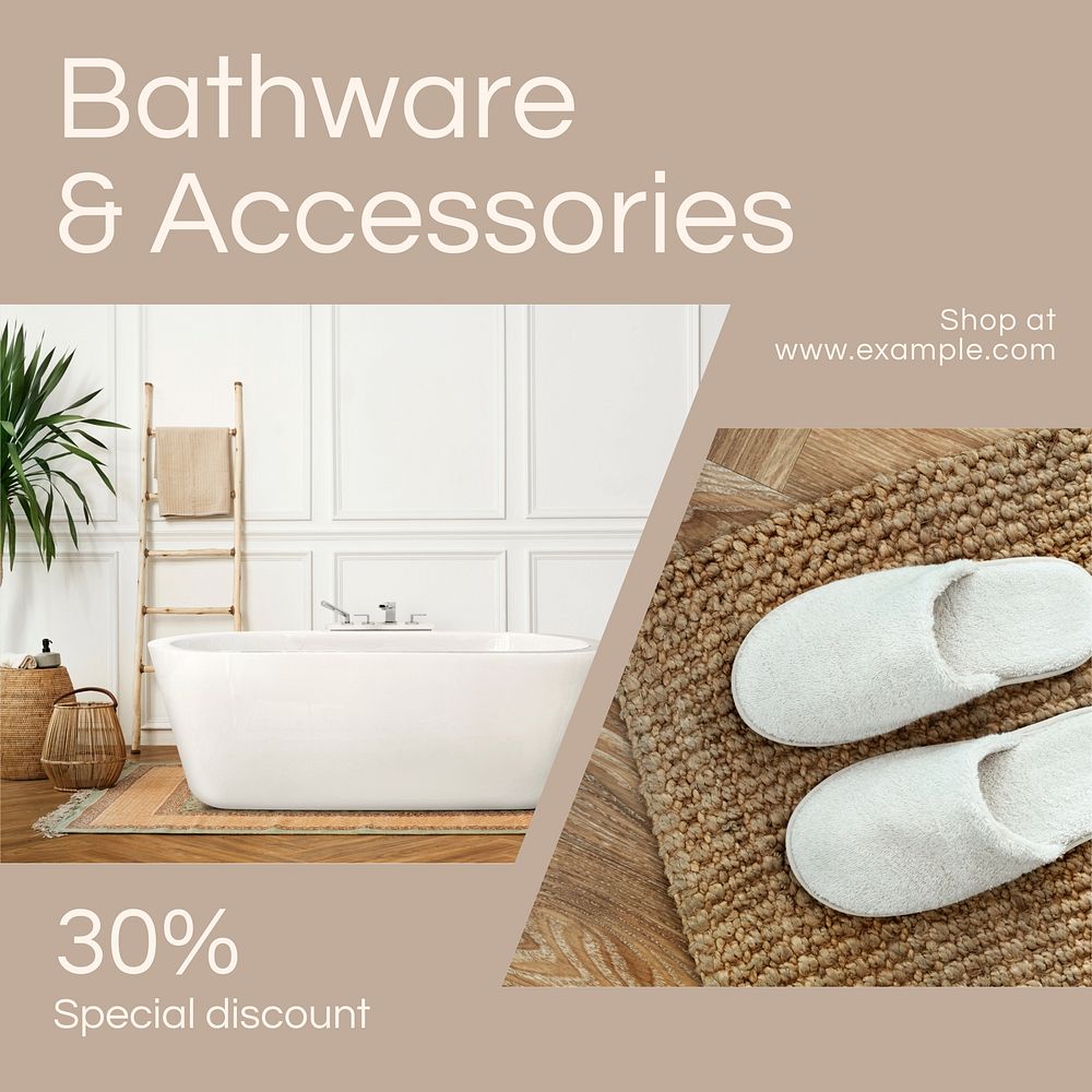 Bathware Instagram post template | Free Photo - rawpixel