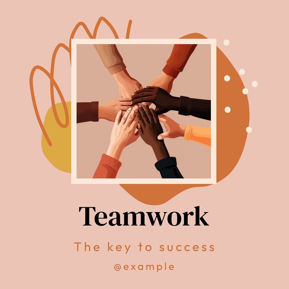 Teamwork Instagram post template | Free Photo - rawpixel