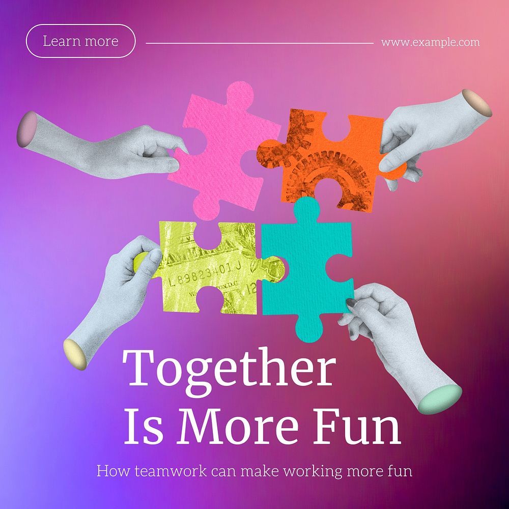Teamwork Instagram post template | Free Photo - rawpixel