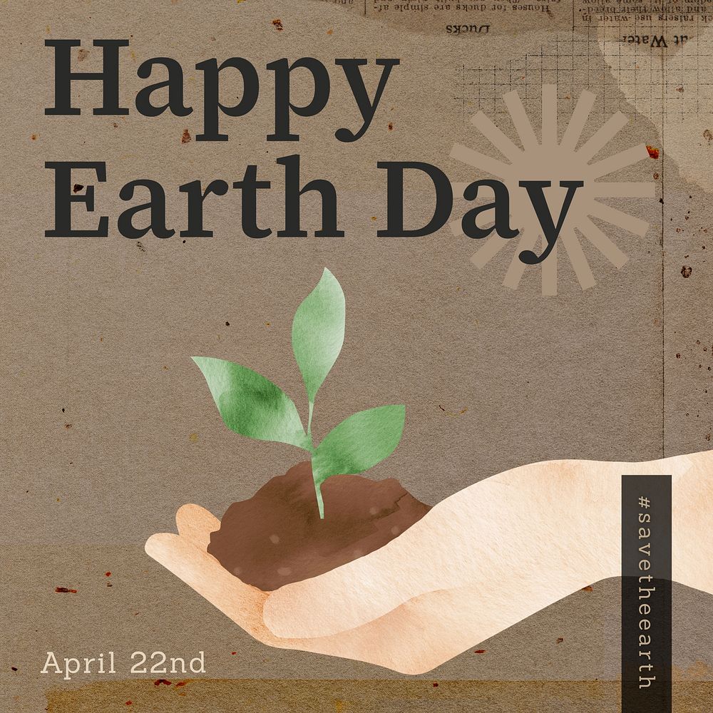 Happy earth day post template | Free Photo - rawpixel