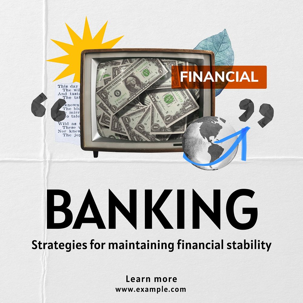 Banking Instagram post template | Free Photo - rawpixel