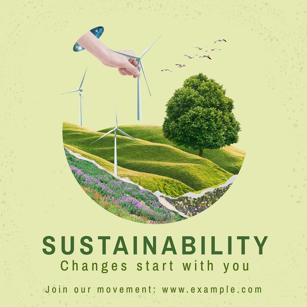 Sustainability Instagram post template | Free Photo - rawpixel