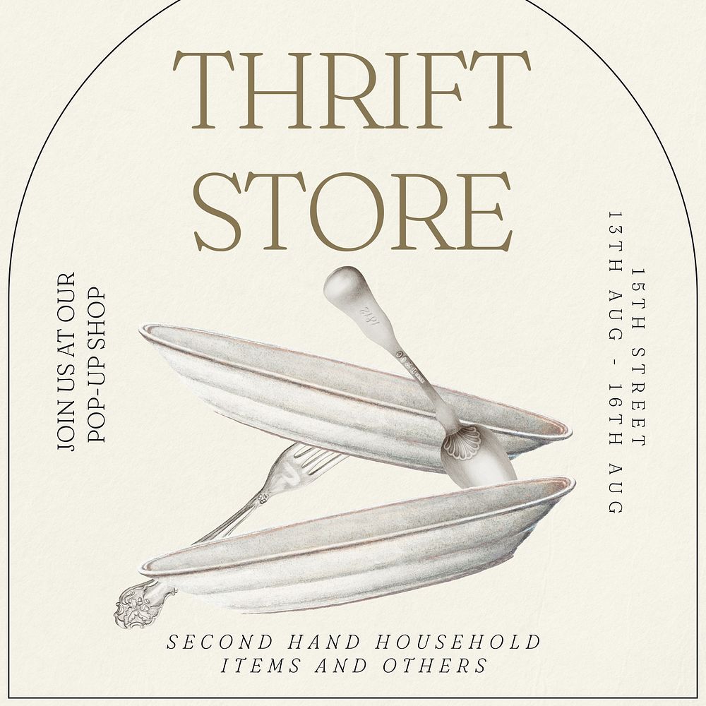 Thrift store Instagram post template | Free Photo - rawpixel