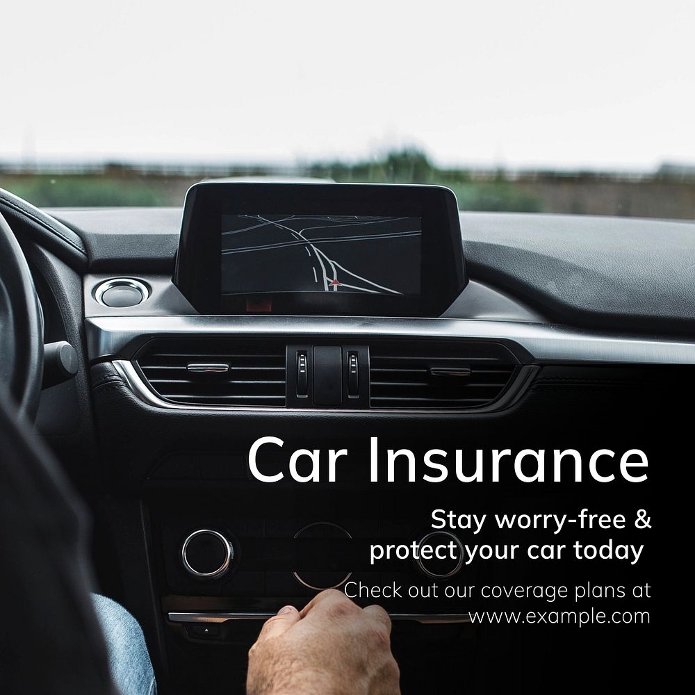 Car insurance Instagram post template | Free Photo - rawpixel