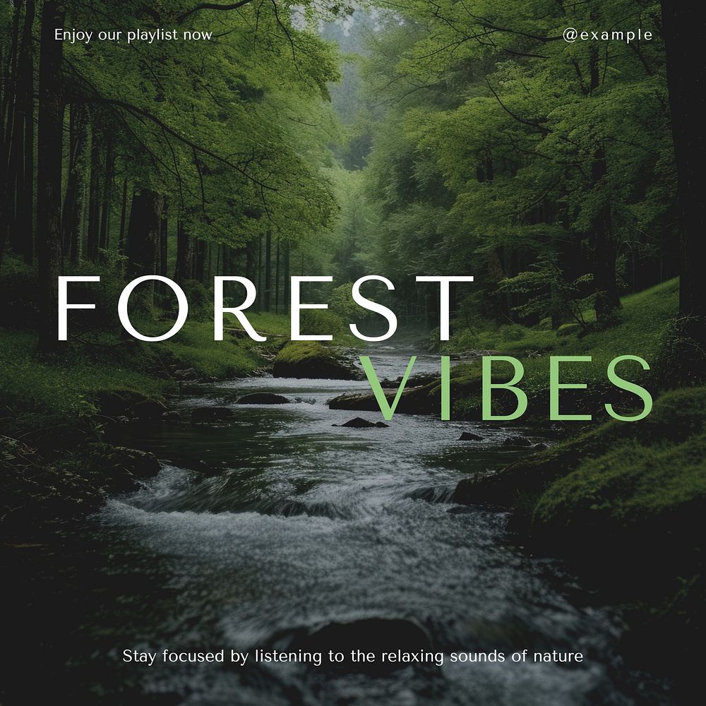 Forest vibes Instagram post template | Free Photo - rawpixel