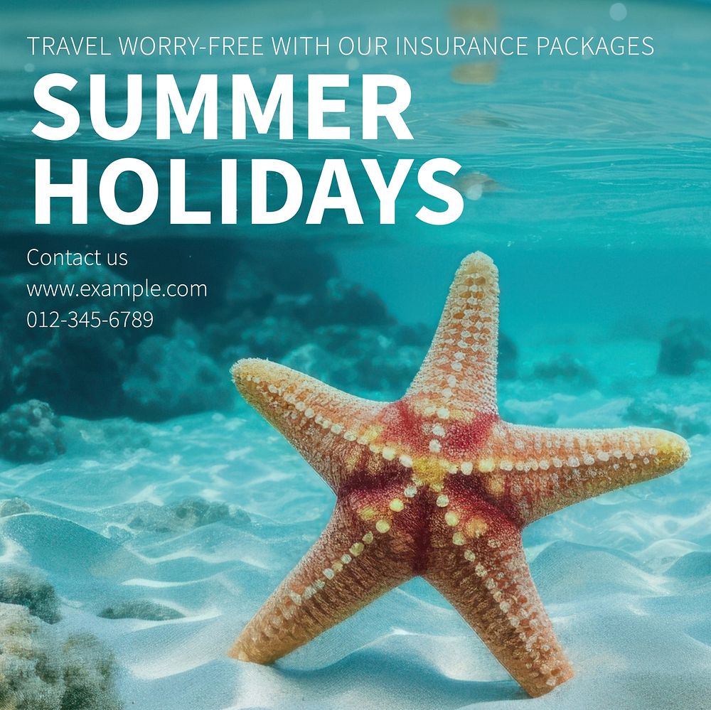 Travel insurance Facebook post template | Free Photo - rawpixel