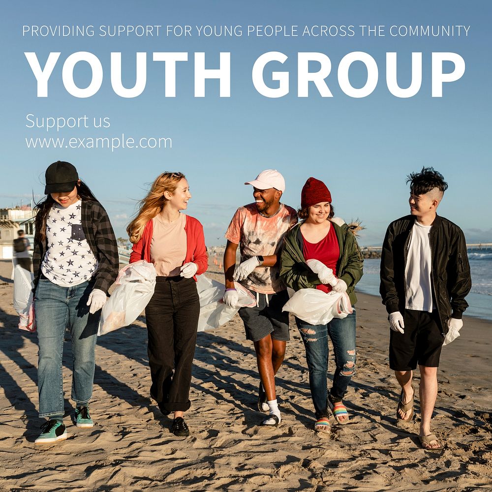 Youth group Instagram post template | Free Photo - rawpixel