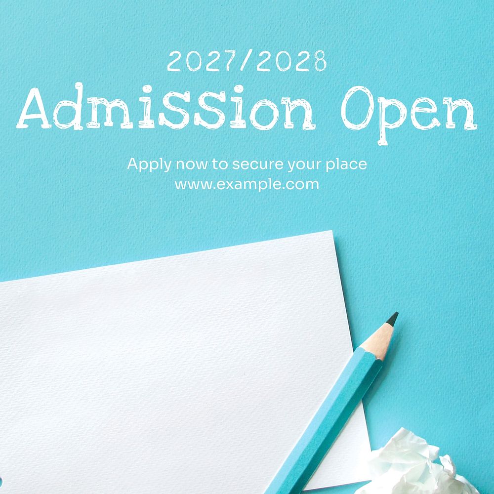 Admission open Instagram post template | Free Photo - rawpixel