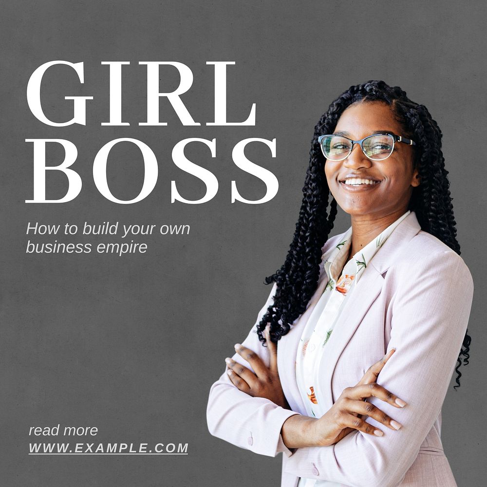 Girl boss Instagram post template | Free Photo - rawpixel