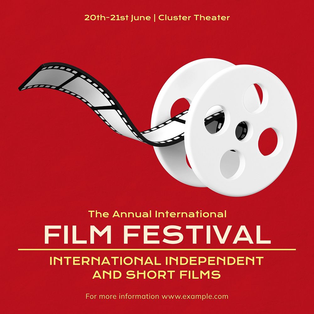 Film festival Instagram post template | Free Photo - rawpixel