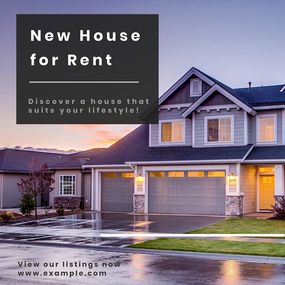 New house Facebook post template | Free Photo - rawpixel