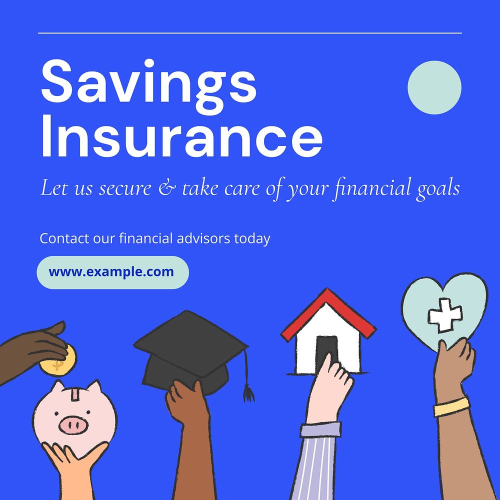 Savings insurance Instagram post template | Free Photo - rawpixel