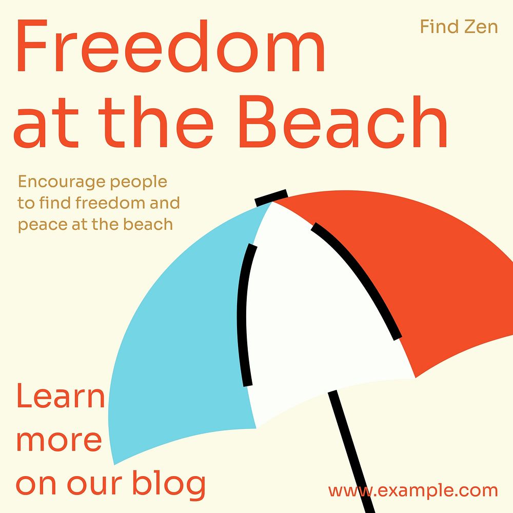 Beach Instagram post template | Free Photo - rawpixel