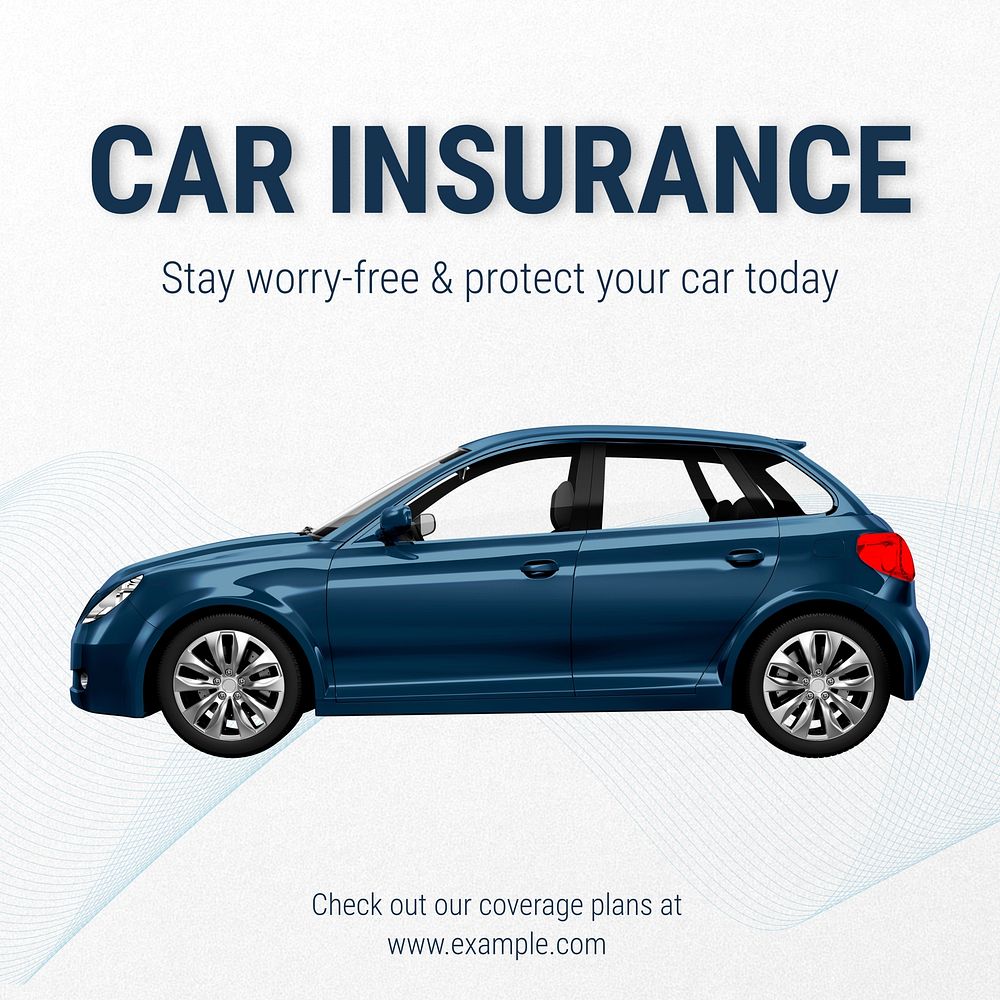 Car insurance Instagram post template | Free Photo - rawpixel