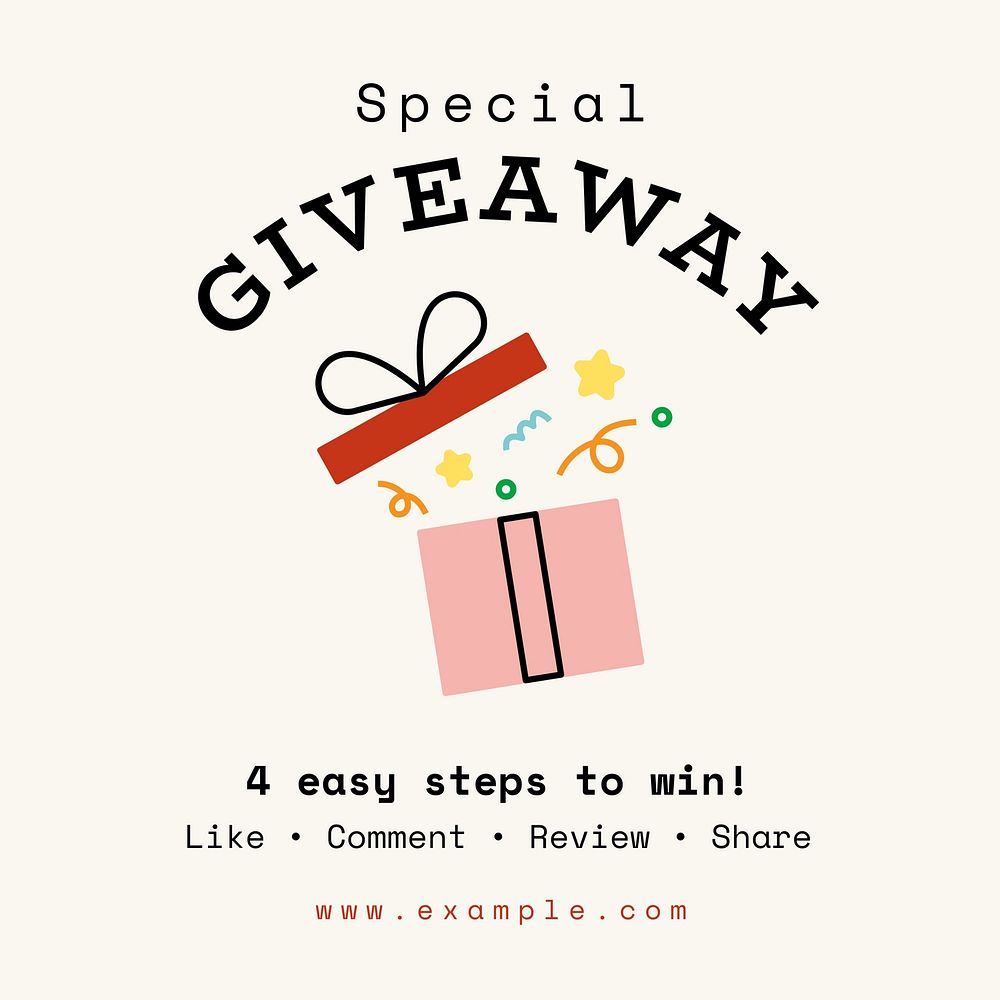 Special giveaway Instagram post template | Free Photo - rawpixel