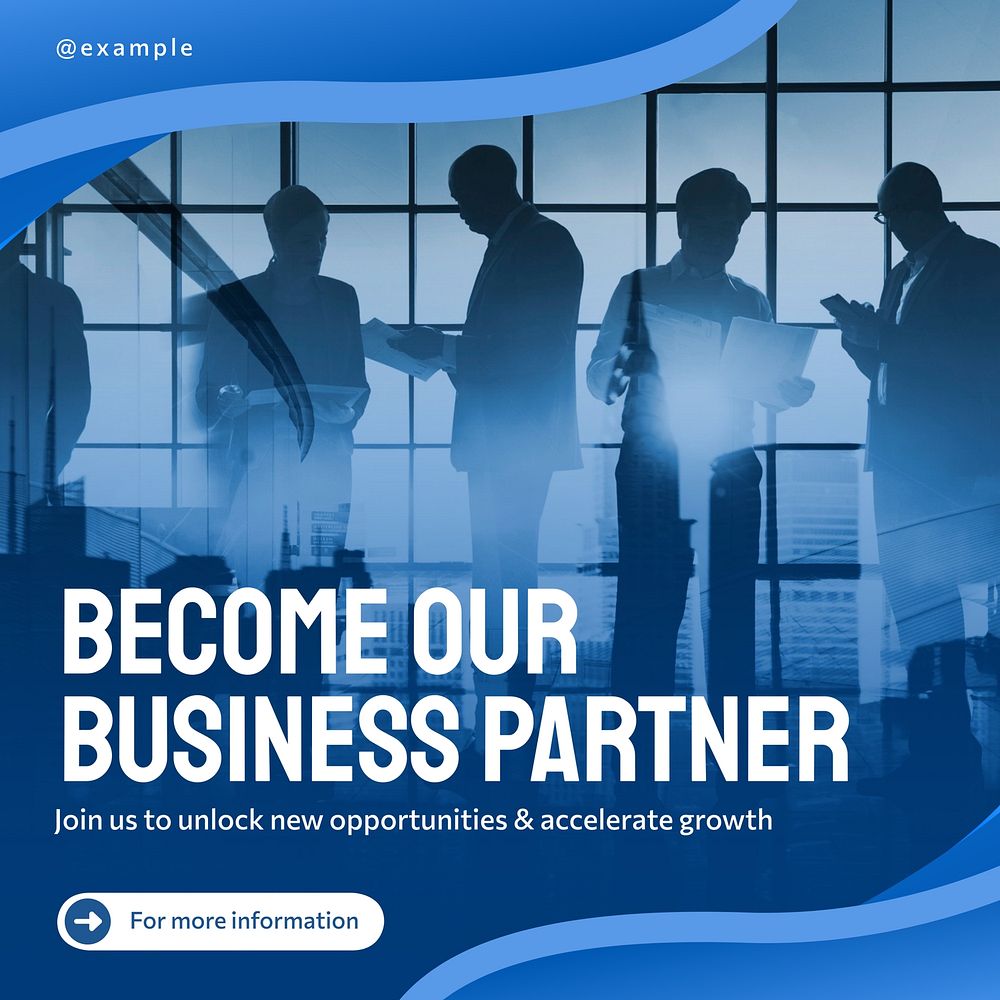 Business partner Instagram post template | Free Photo - rawpixel